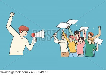 Male Leader Megaphone Vector & Photo (Free Trial) | Bigstock
