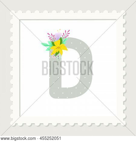 Letter D Flowers. Vector & Photo (Free Trial) | Bigstock
