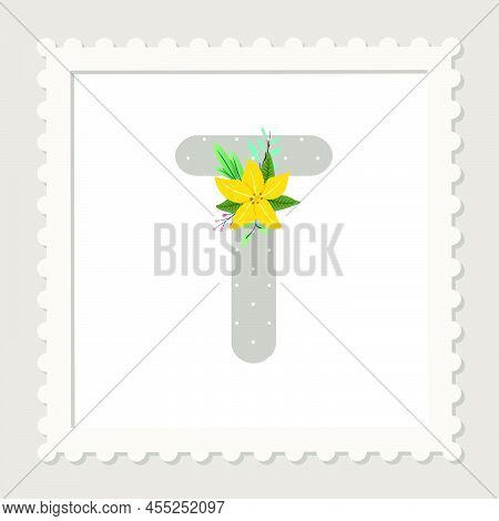 Letter T Flowers. Vector & Photo (Free Trial) | Bigstock