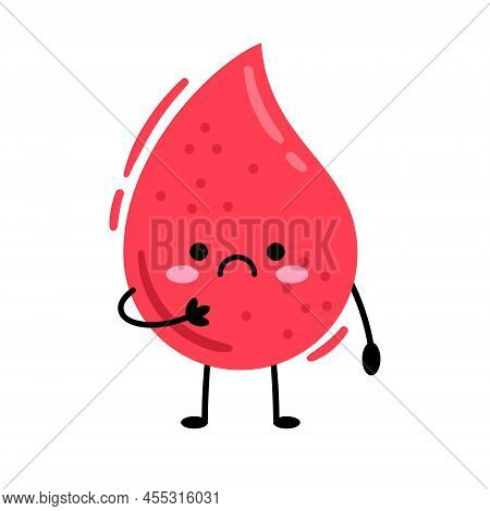 Sad Drop Blood. Cute Vector & Photo (Free Trial) | Bigstock
