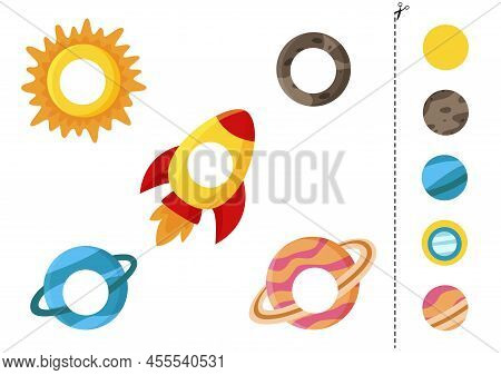 Cut Glue Game Kids Vector & Photo (Free Trial) | Bigstock