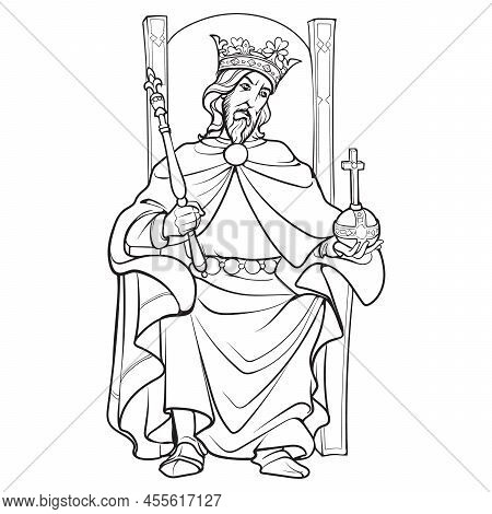 Medieval King Sitting Vector & Photo (Free Trial) | Bigstock