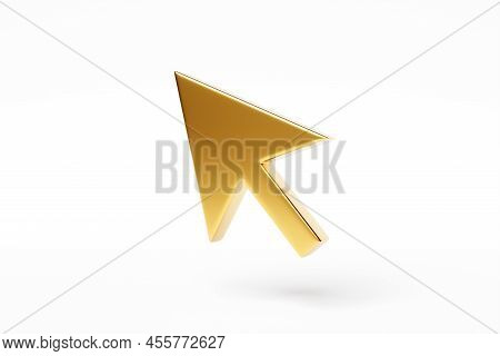 Golden Cursor Icon 3d Image & Photo (Free Trial) | Bigstock