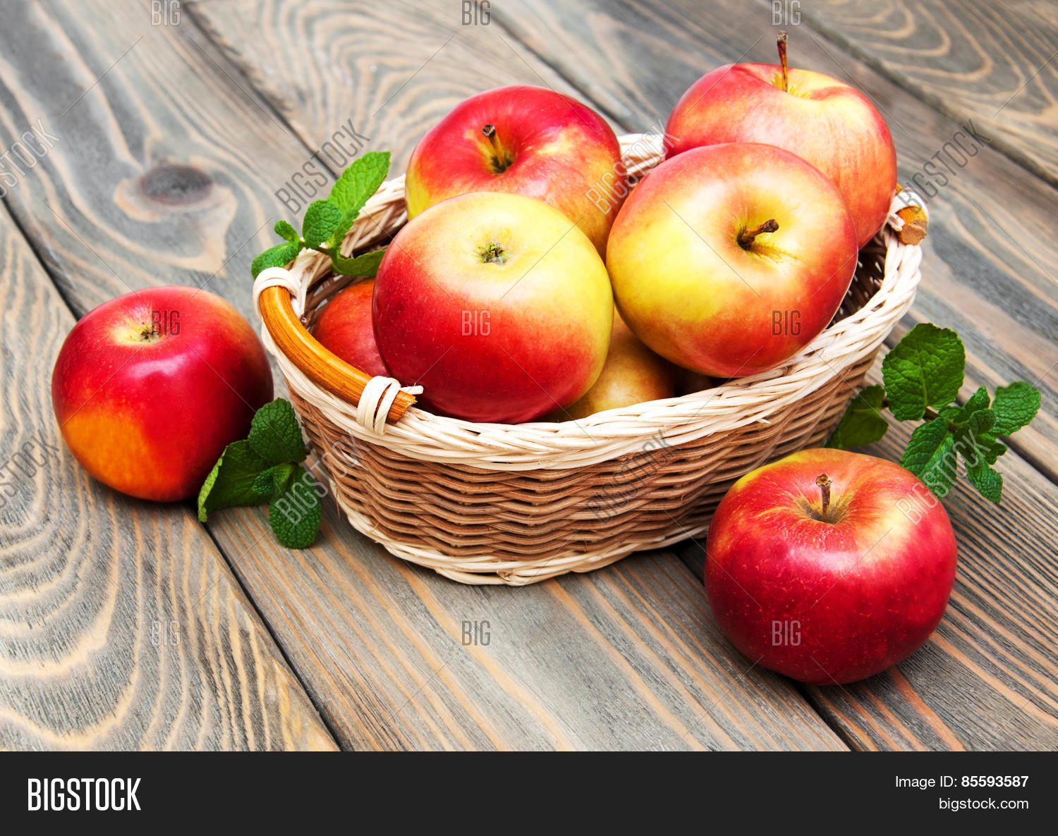 Apples Basket Image & Photo (Free Trial) | Bigstock