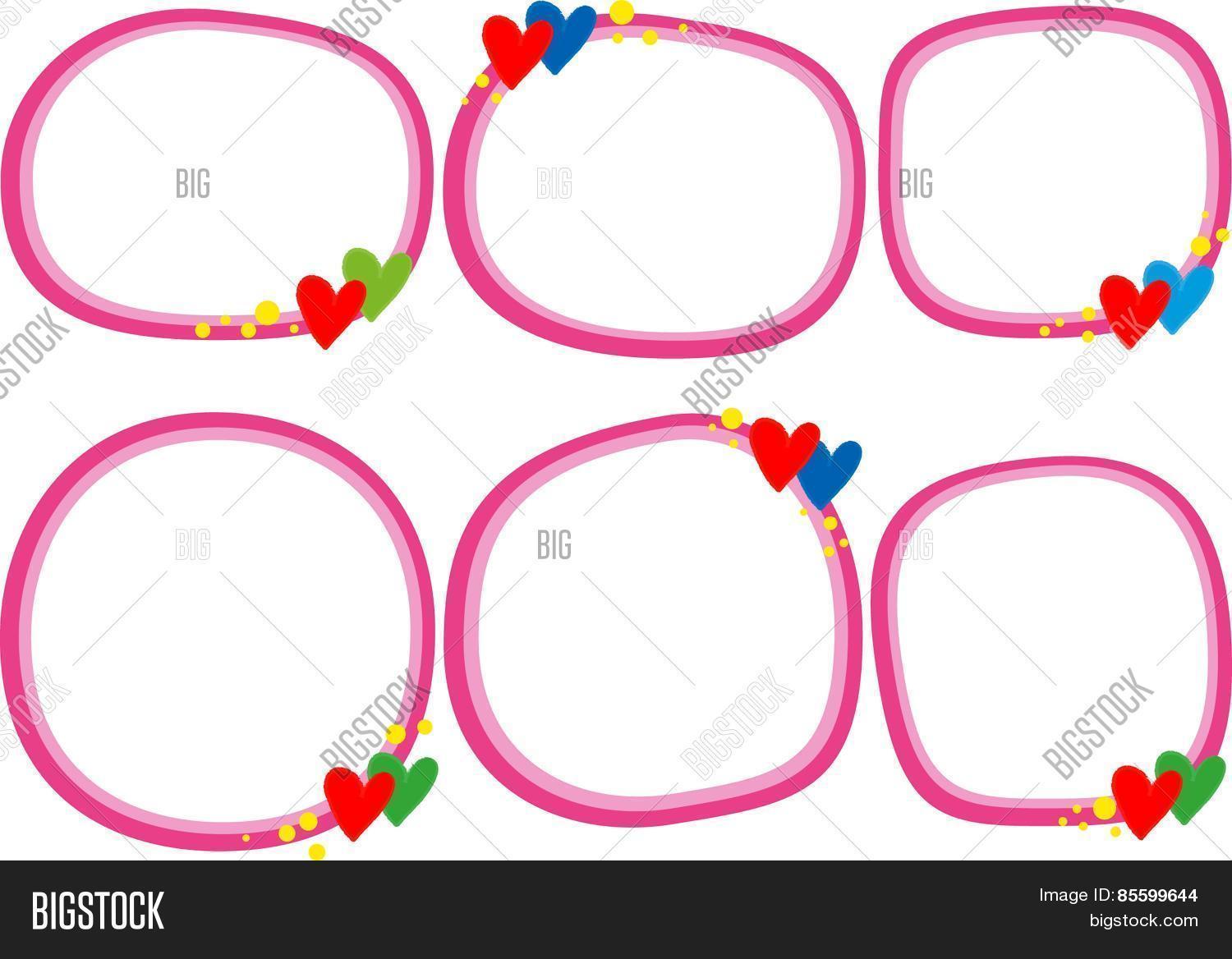 Border Heart Shapes Vector & Photo (Free Trial) | Bigstock