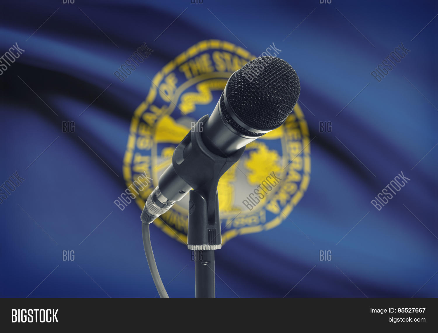 Microphone On Stand Us Image & Photo (Free Trial) | Bigstock