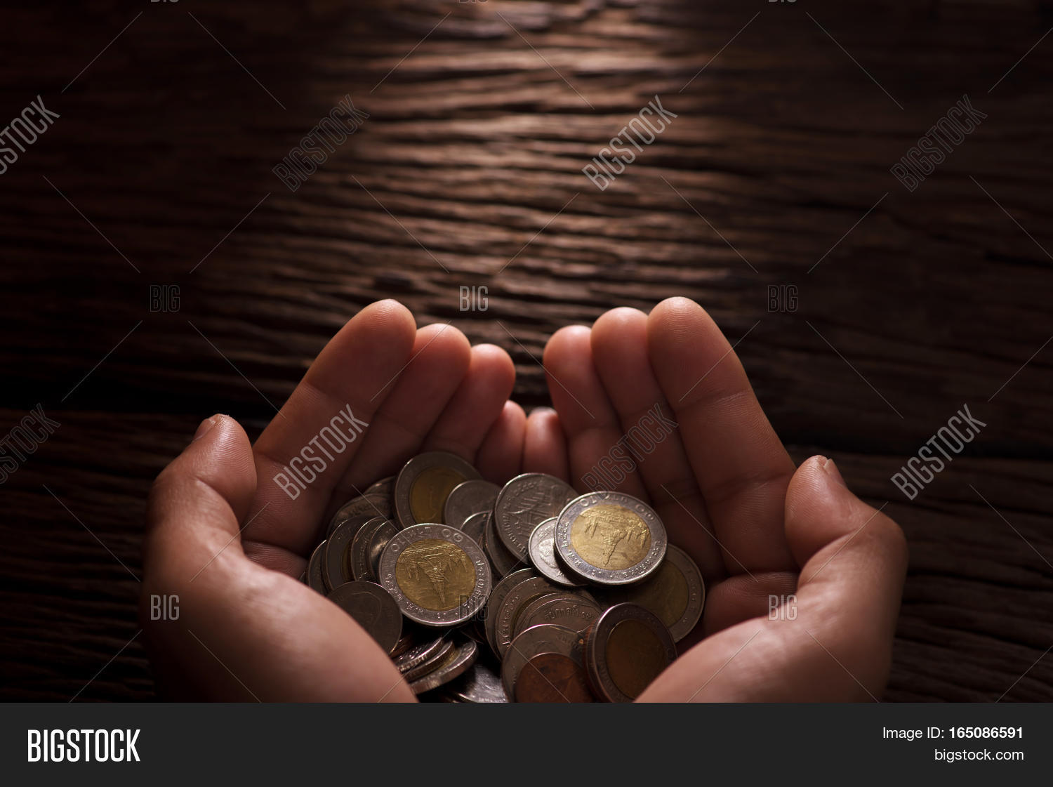 Handful Coins Image & Photo (Free Trial) | Bigstock