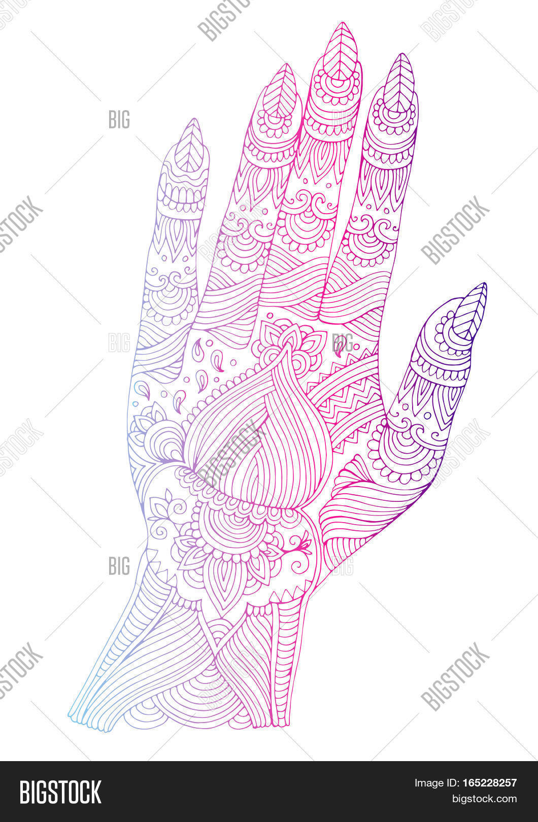 Hand And Arm Coloring Page