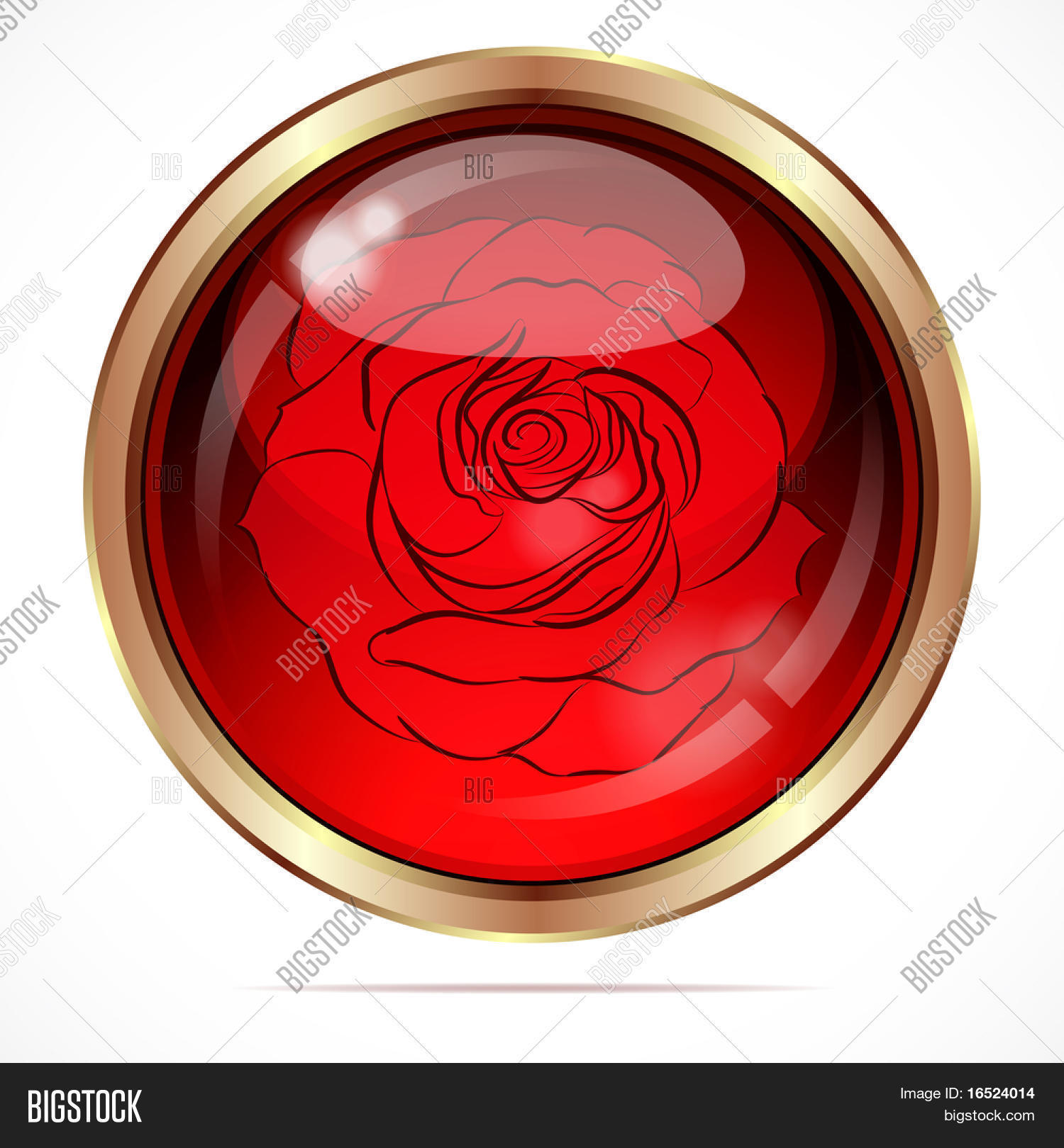 Bright Button Red Rose Image & Photo (Free Trial) | Bigstock