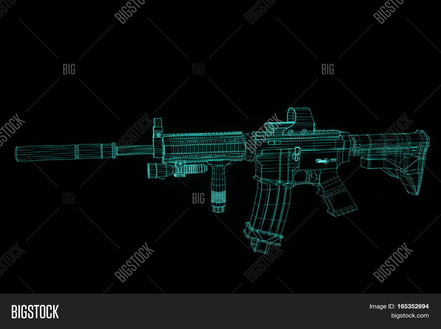 Gun Weapon Hologram Image & Photo (Free Trial) | Bigstock