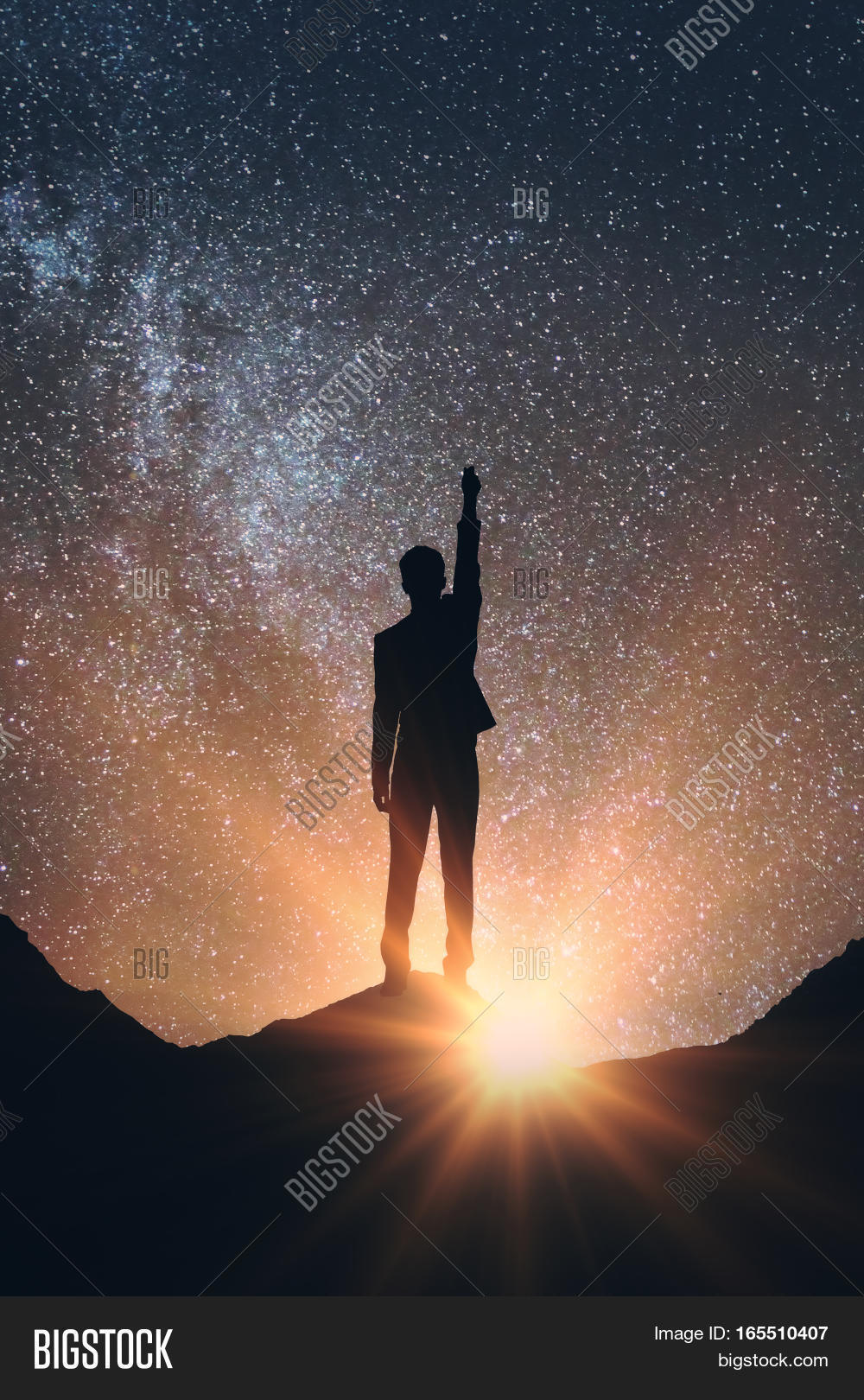 Back View Man Space Image & Photo (Free Trial) | Bigstock