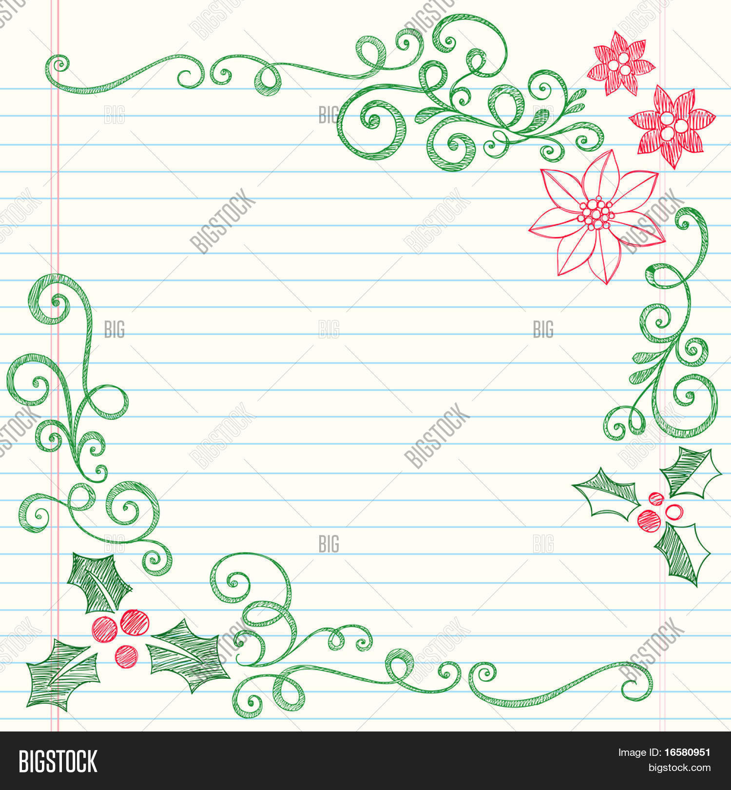 Hand-Drawn Christmas Vector & Photo (Free Trial) | Bigstock
