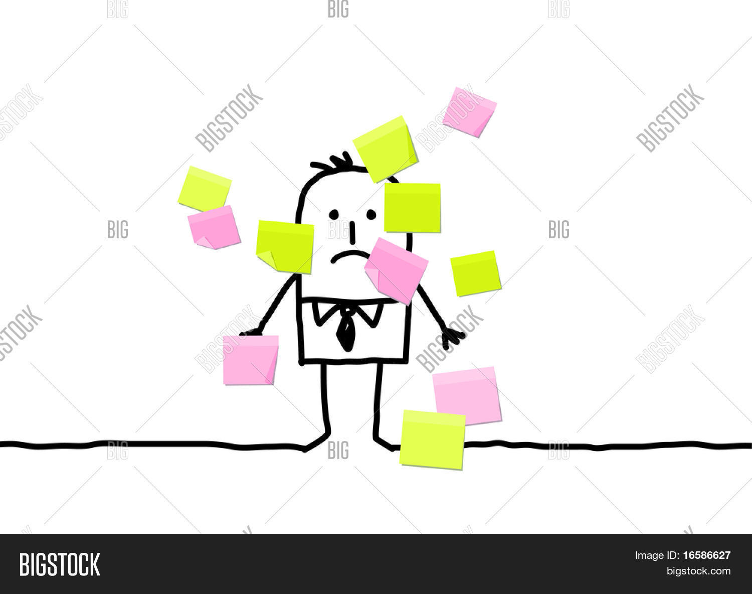 Man & Sticky Notes Vector & Photo (Free Trial) | Bigstock