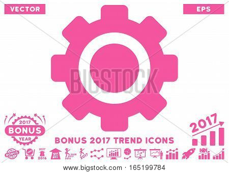 Pink Gear Pictograph Vector & Photo (Free Trial) | Bigstock