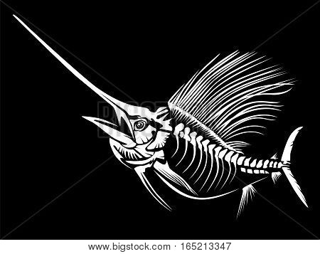 Sail Fish Skeleton Vector & Photo (Free Trial) | Bigstock