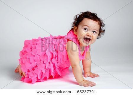 Very Happy Baby Girl Image & Photo (Free Trial) | Bigstock