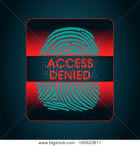 the result of the fingerprint scan access denied, the access control ...