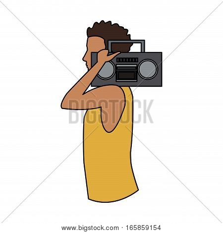 Man Boombox Over Vector & Photo (Free Trial) | Bigstock
