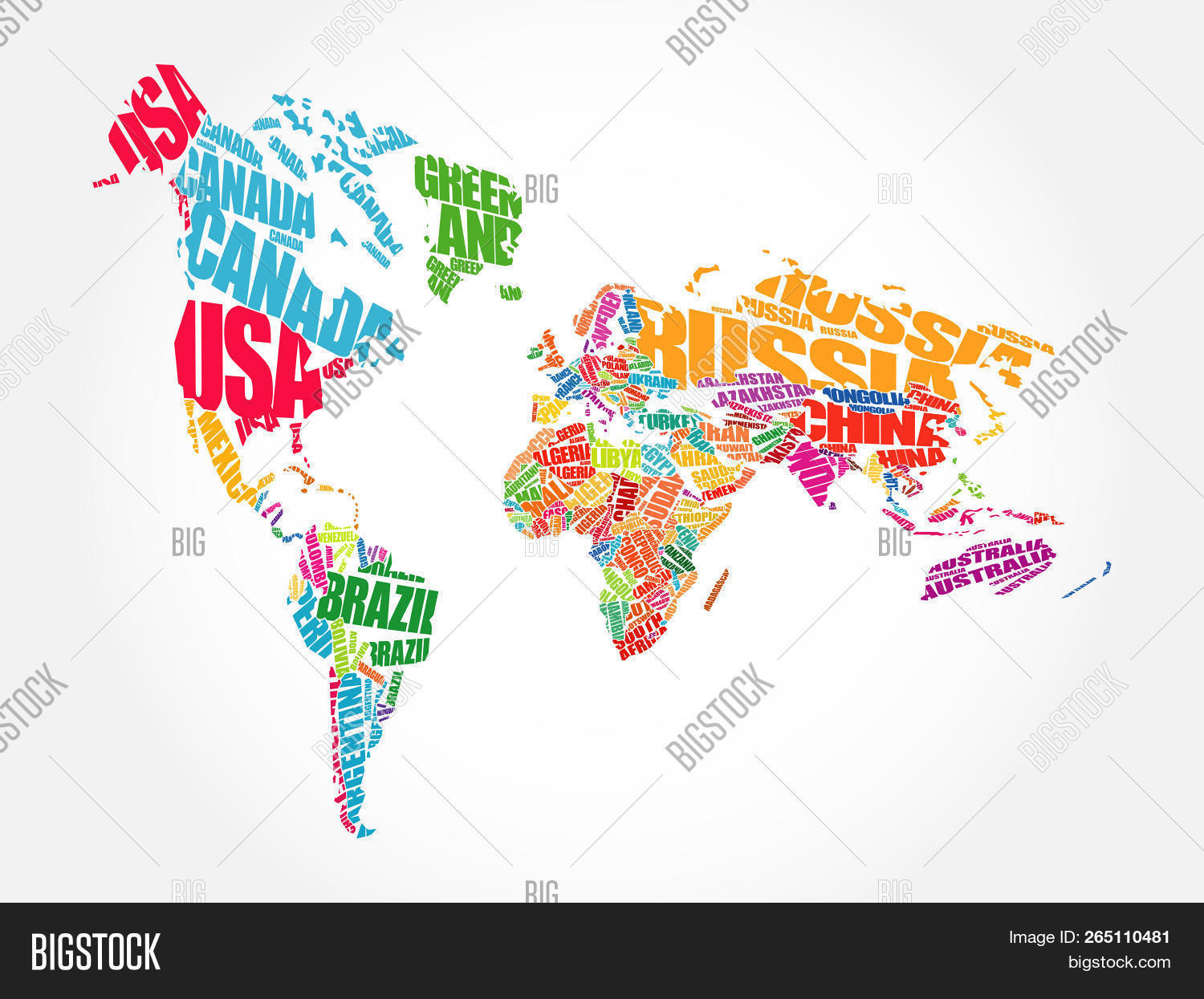 World Map Typography Image & Photo (Free Trial) | Bigstock