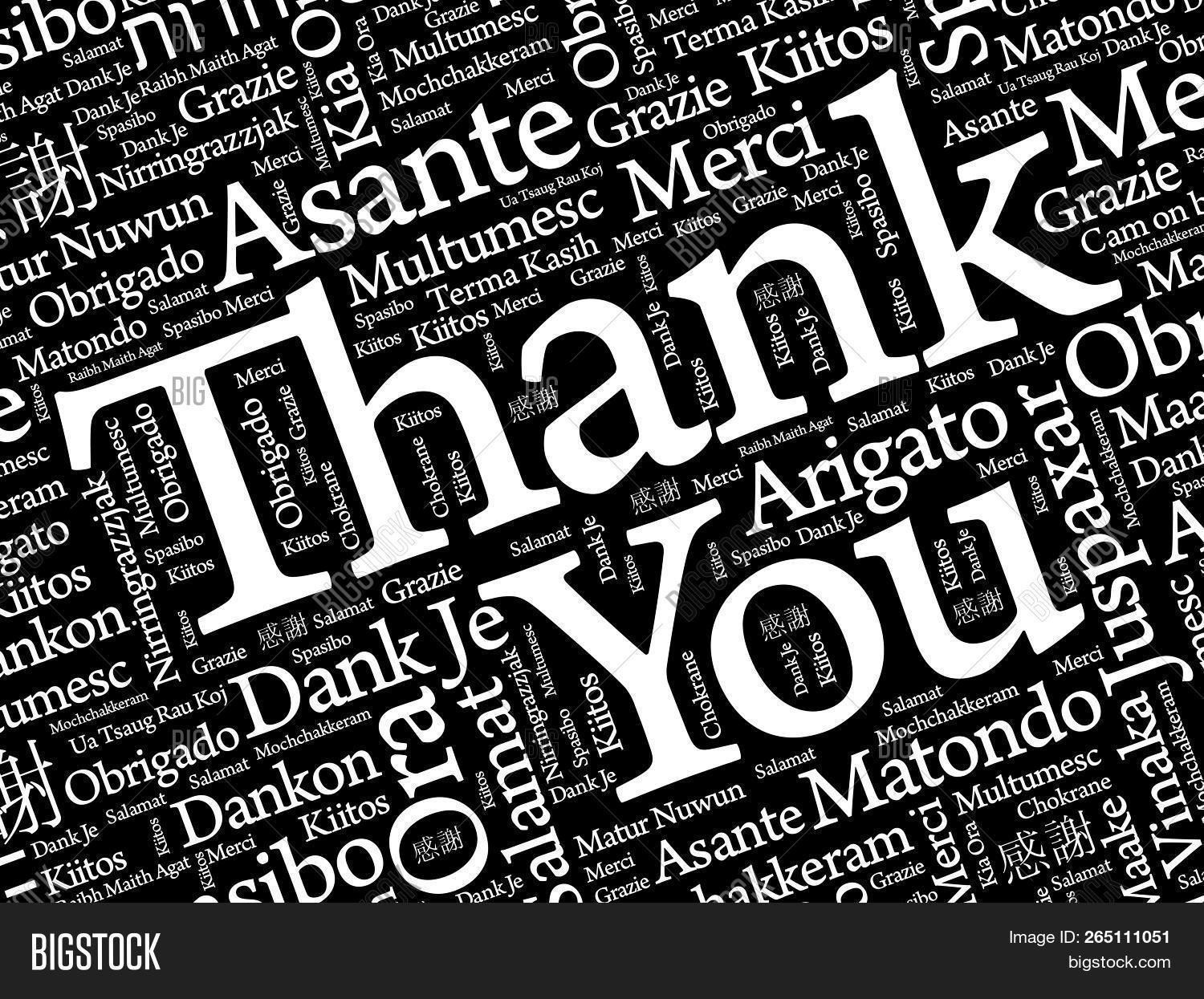 Thank You In Different Languages Black And White