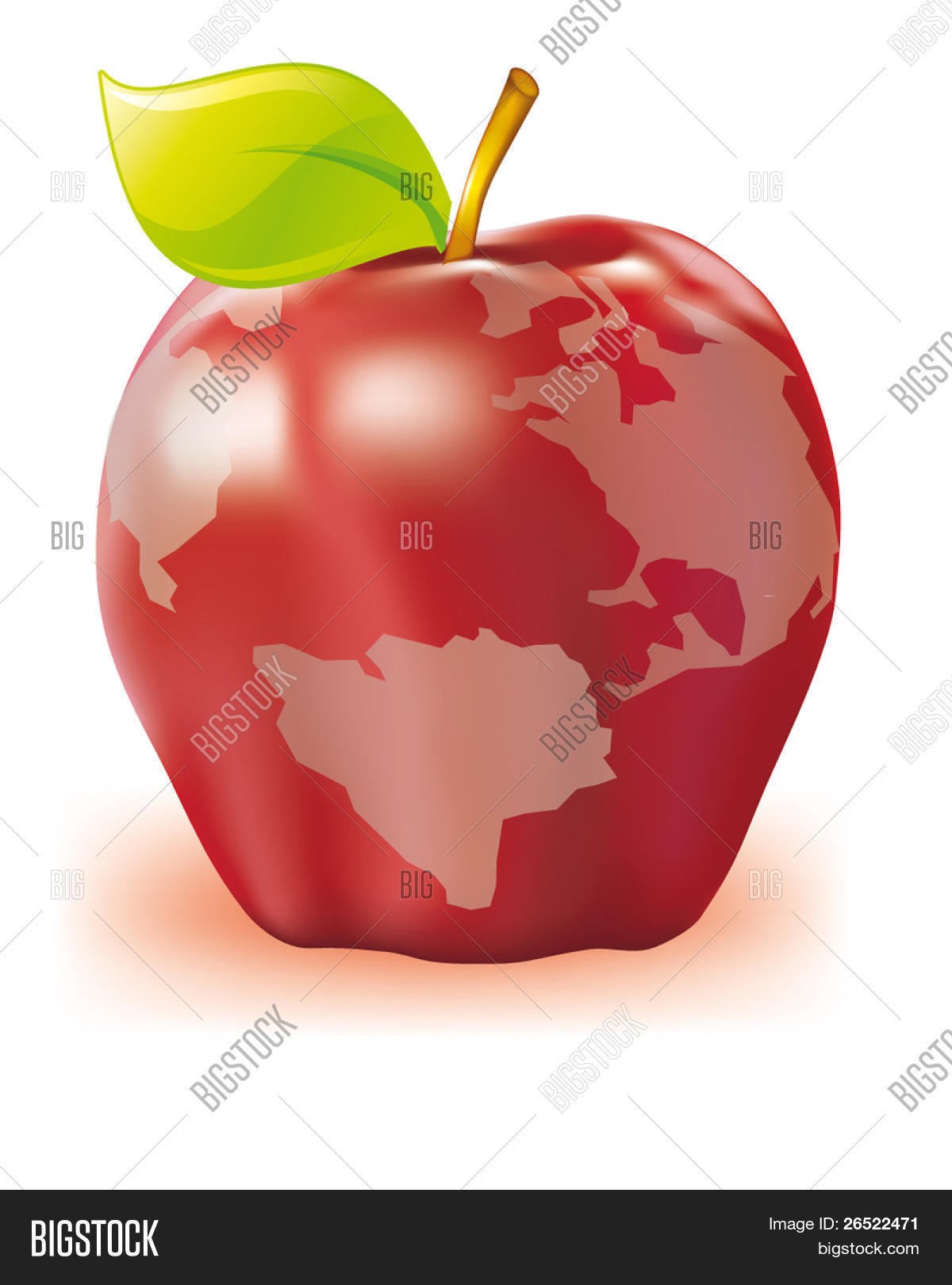 Apple World Map Vector & Photo (Free Trial) | Bigstock