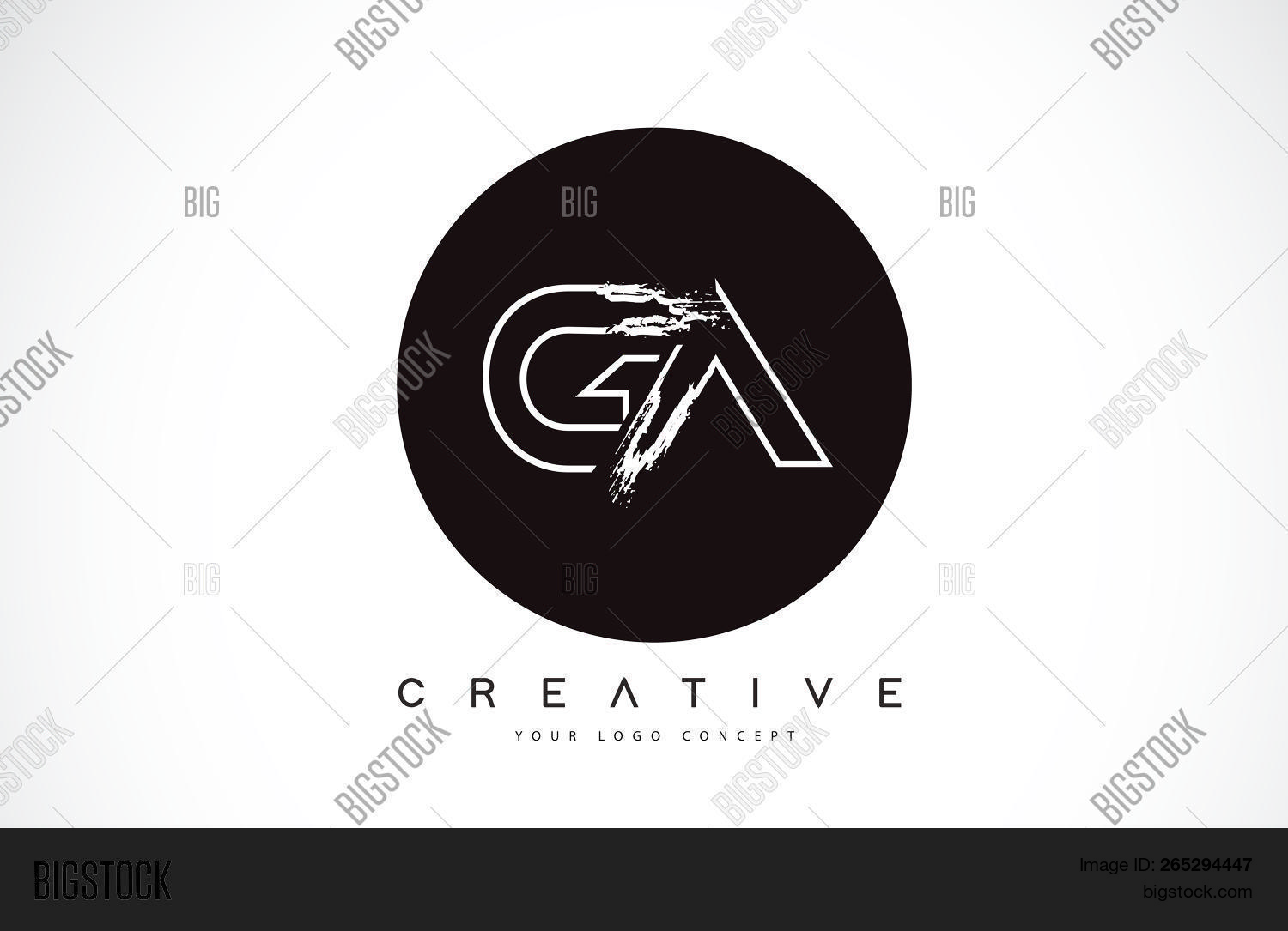 Ga Modern Leter Logo Vector & Photo (Free Trial) | Bigstock