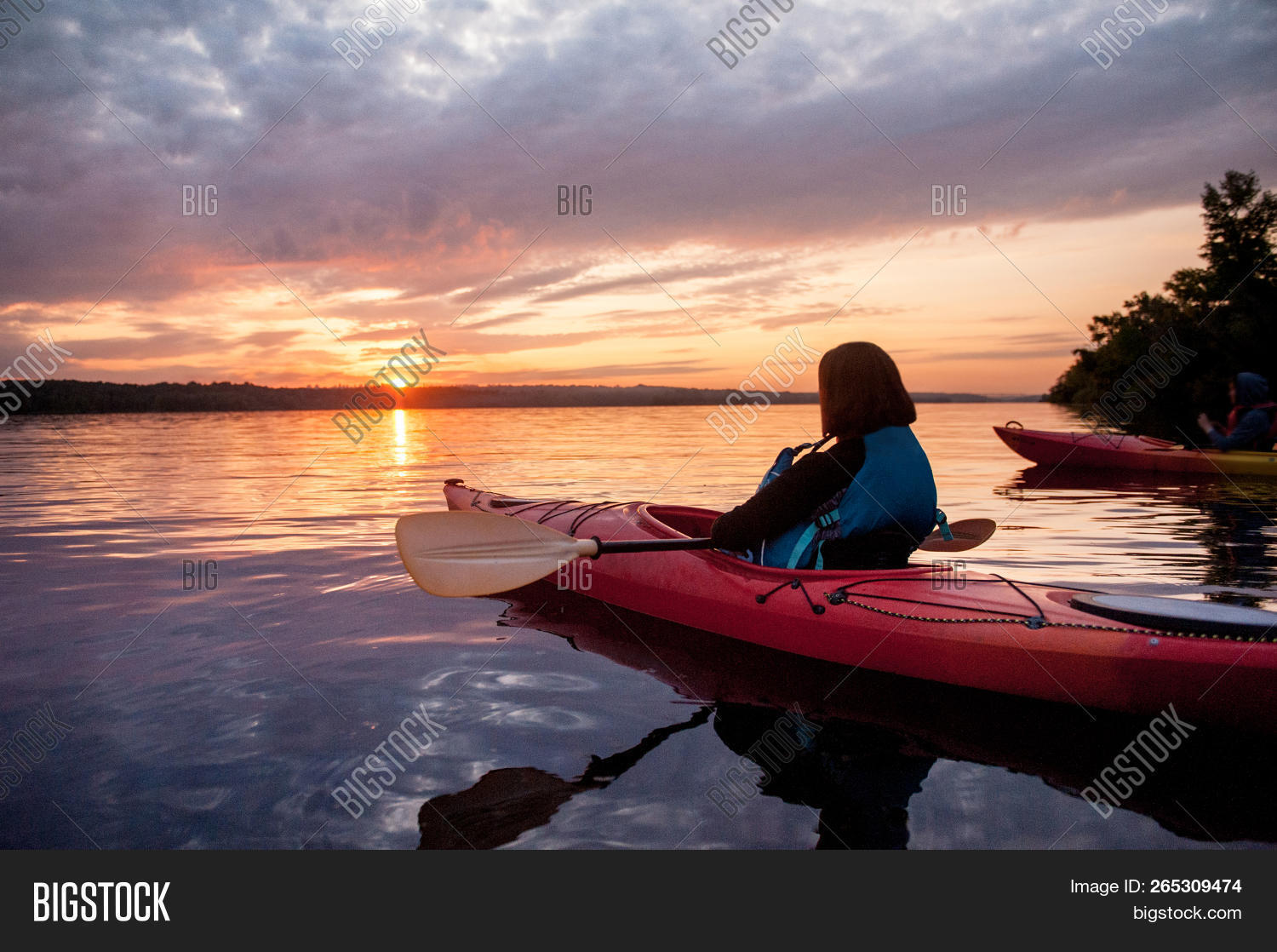 Two People Kayaks On Image & Photo (Free Trial) | Bigstock