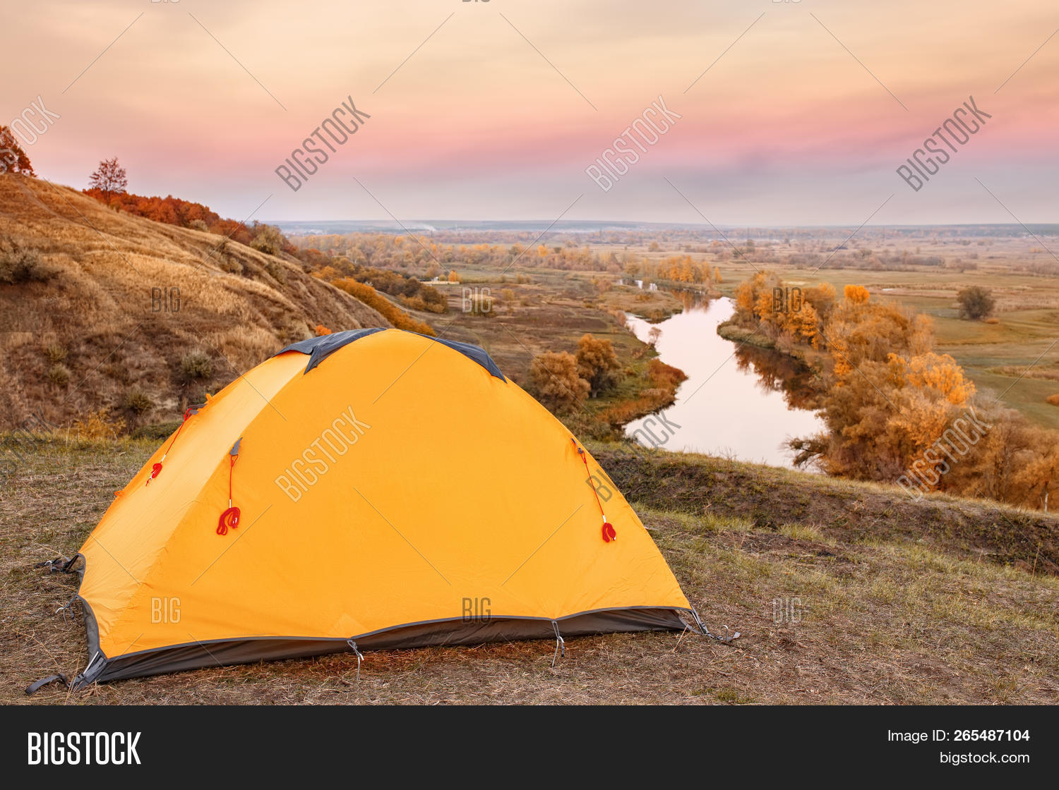 Yellow Tourist Tent On Image & Photo (Free Trial) | Bigstock