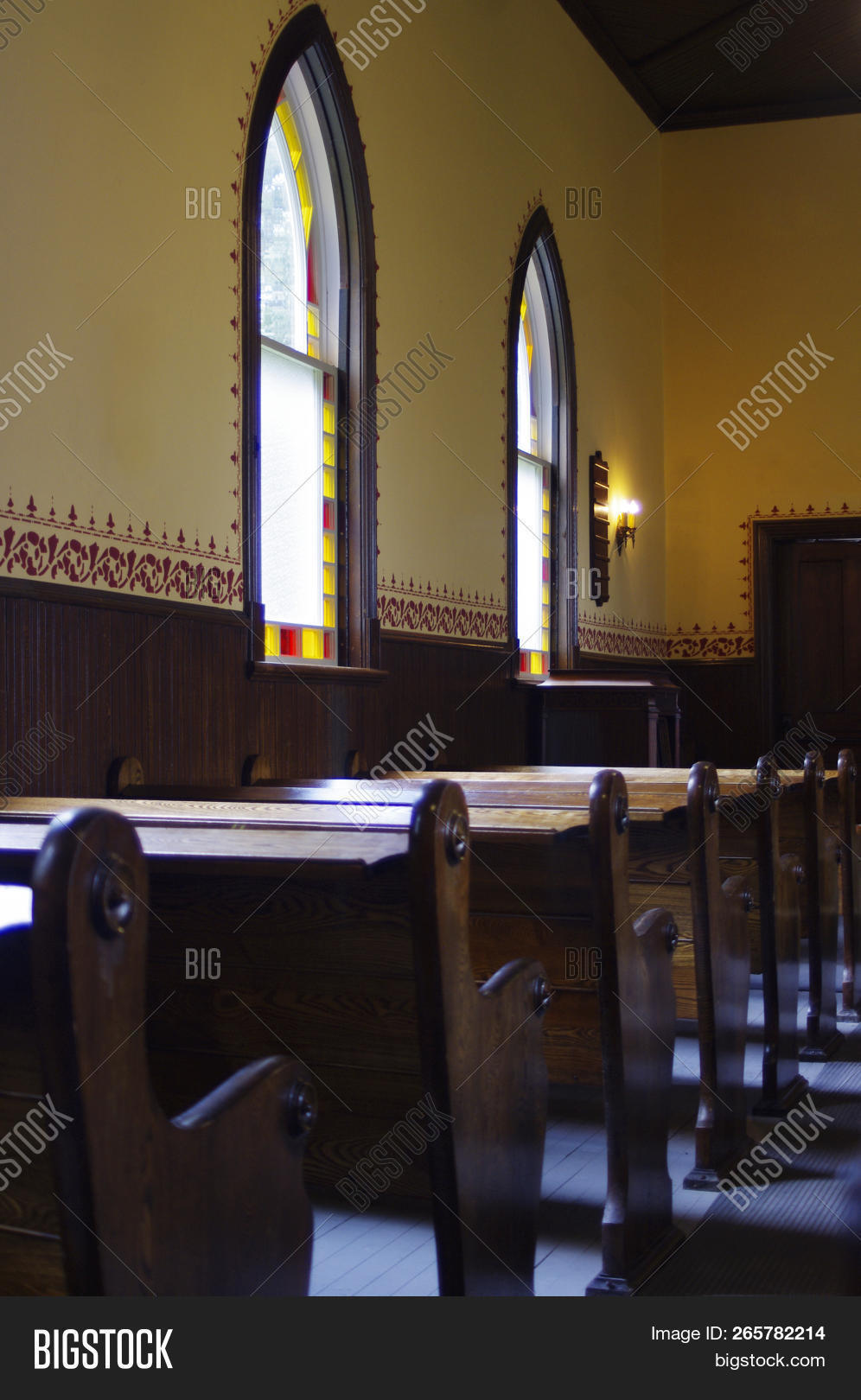 Wooden Pews Church Image & Photo (Free Trial) | Bigstock