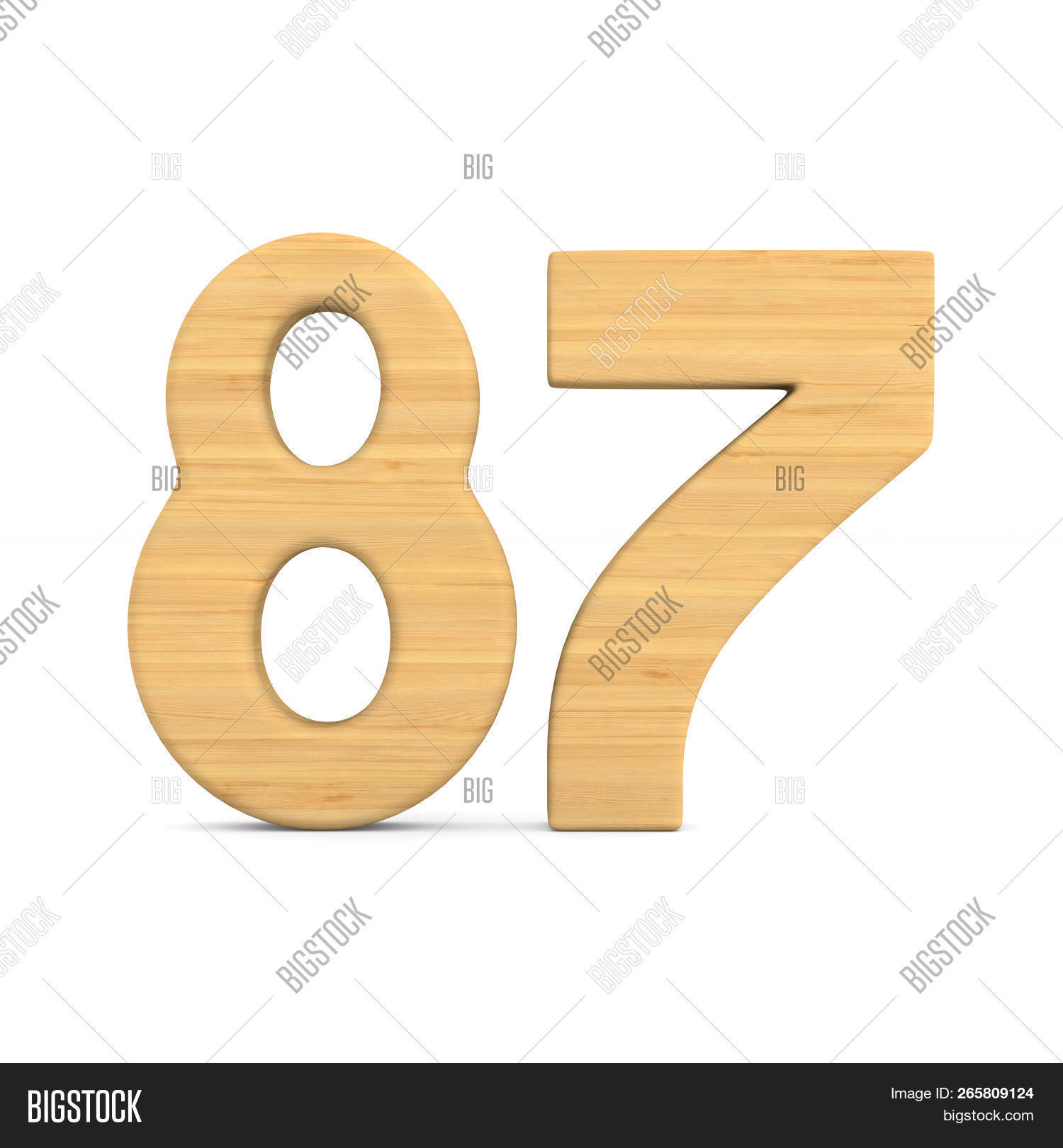 Number Eighty Seven On Image & Photo (Free Trial) | Bigstock