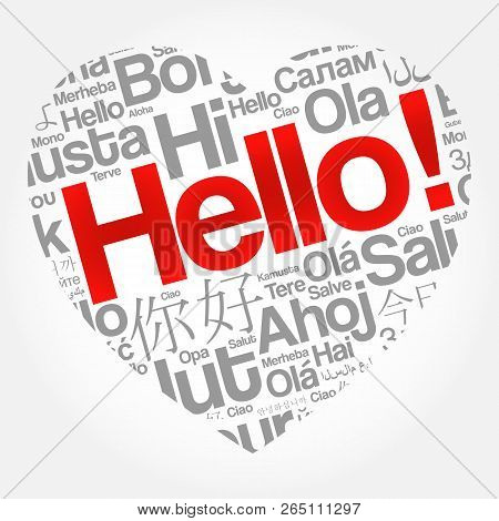 Hello Love Heart Word Image & Photo (Free Trial) | Bigstock