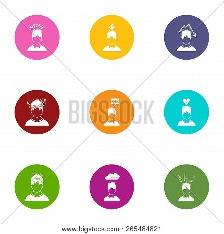 Mood Icons Set. Flat Image & Photo (Free Trial) | Bigstock