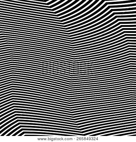 Abstract Vector Background Of Waves, Line Stripes Irregular Wave ...