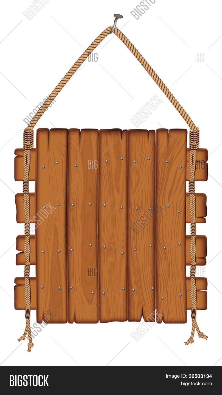 Wooden Sign Hanging Vector & Photo (Free Trial) | Bigstock