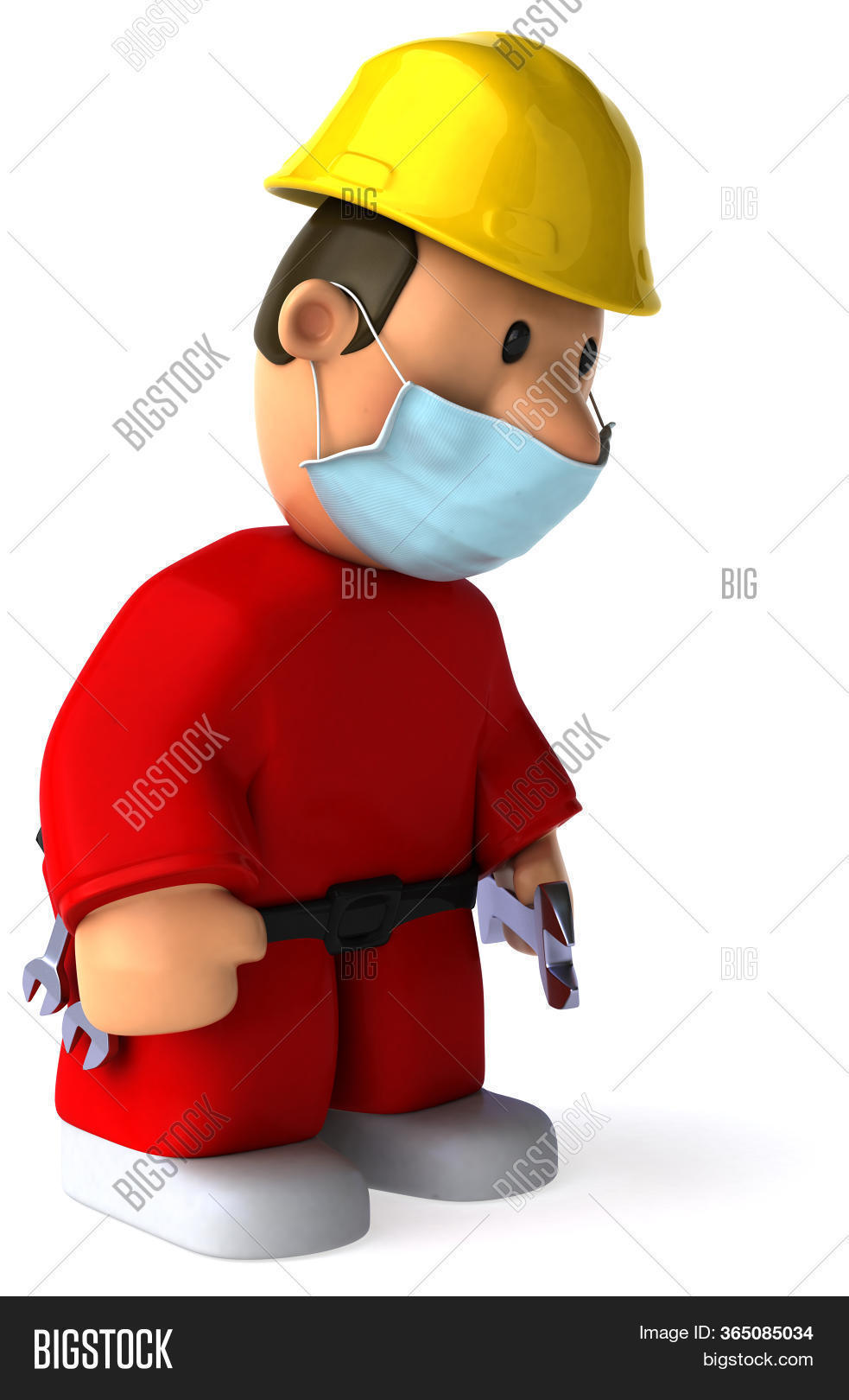 3D Illustration Worker Image & Photo (Free Trial) | Bigstock