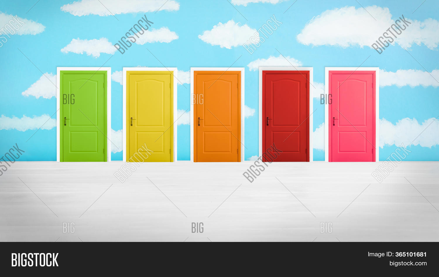 Many Colorful Doors Image & Photo (Free Trial) | Bigstock