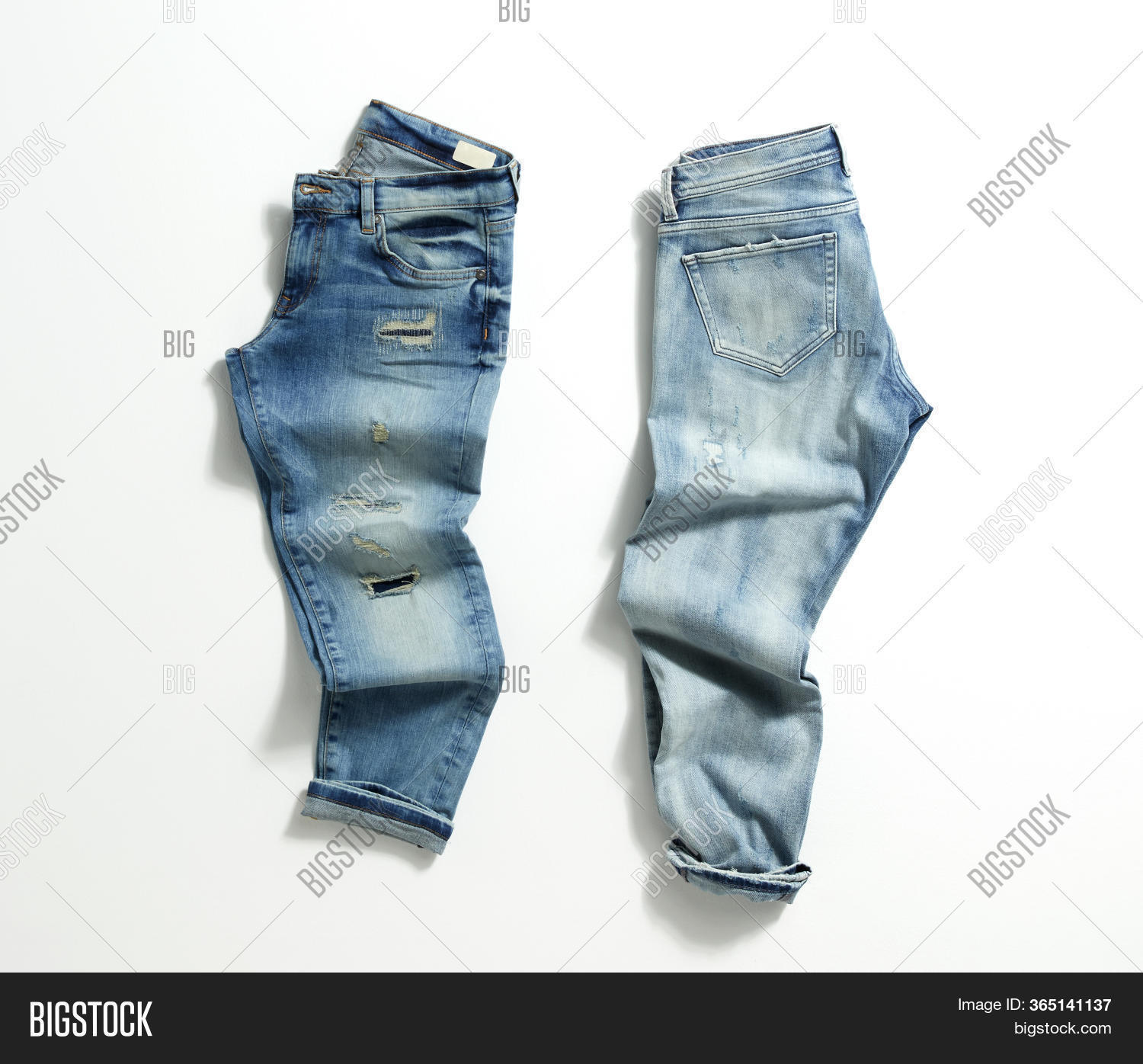 Blue Jeans Isolated On Image & Photo (Free Trial) | Bigstock