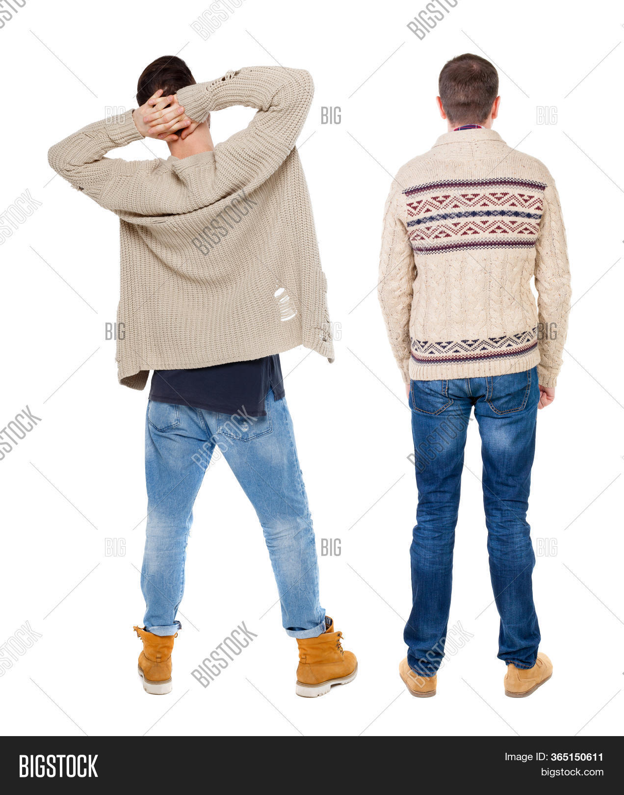 Back View Two Man Image & Photo (Free Trial) | Bigstock