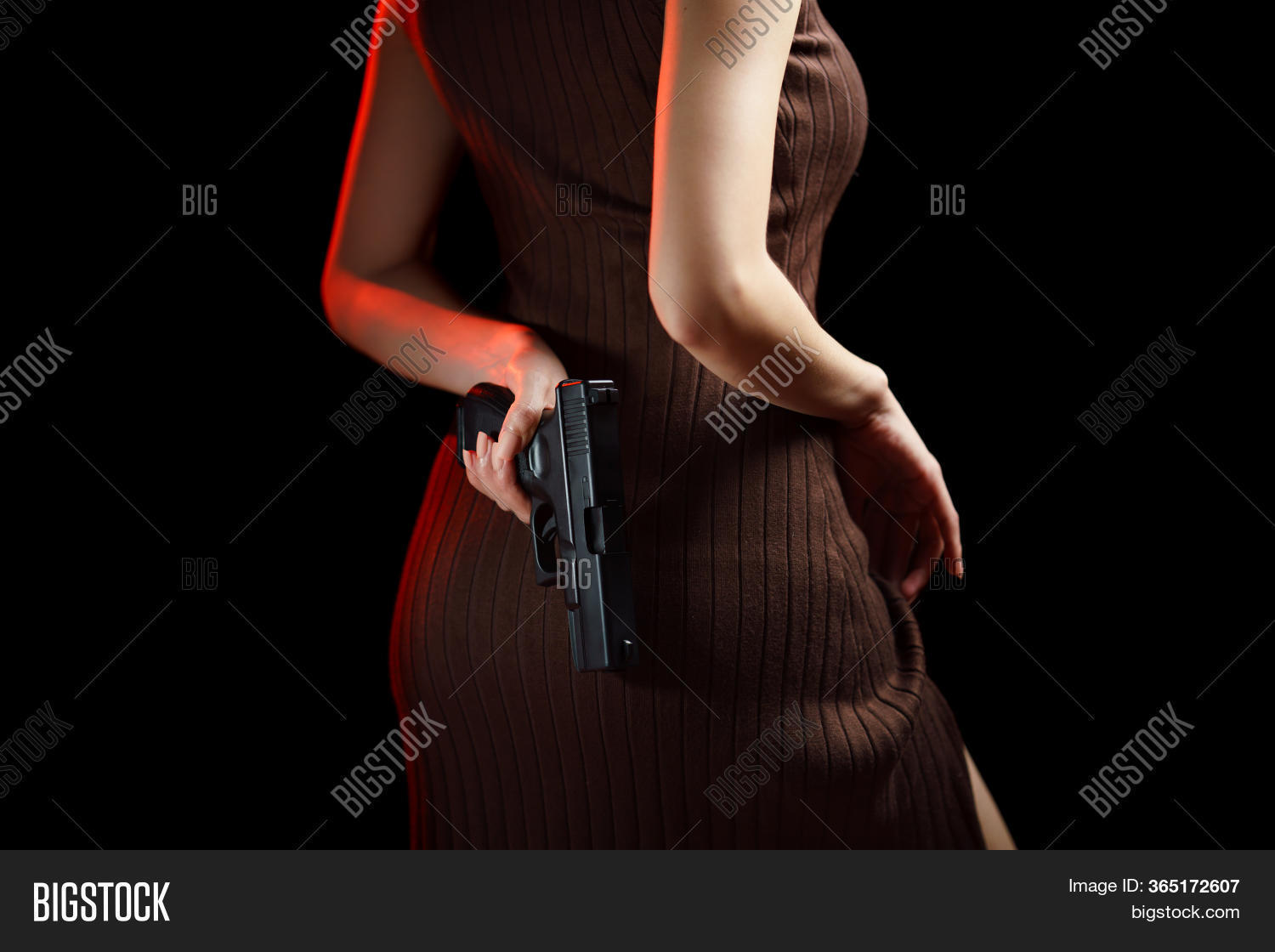 Woman Hiding Handgun Image & Photo (Free Trial) | Bigstock