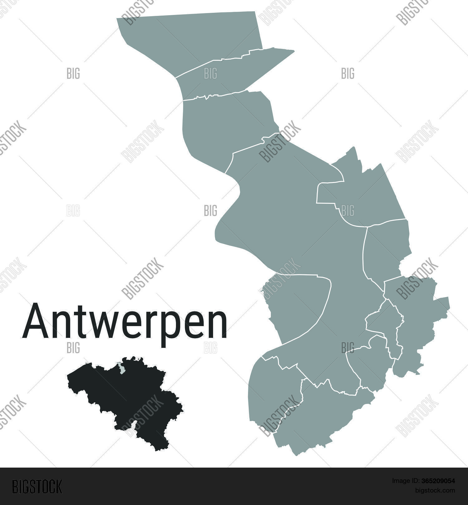 Antwerpen Map Antwerp Vector & Photo (Free Trial) | Bigstock