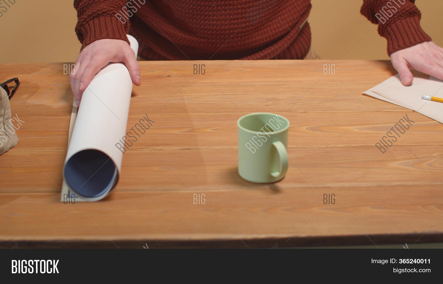 Man Tidies On Table Image & Photo (Free Trial) | Bigstock