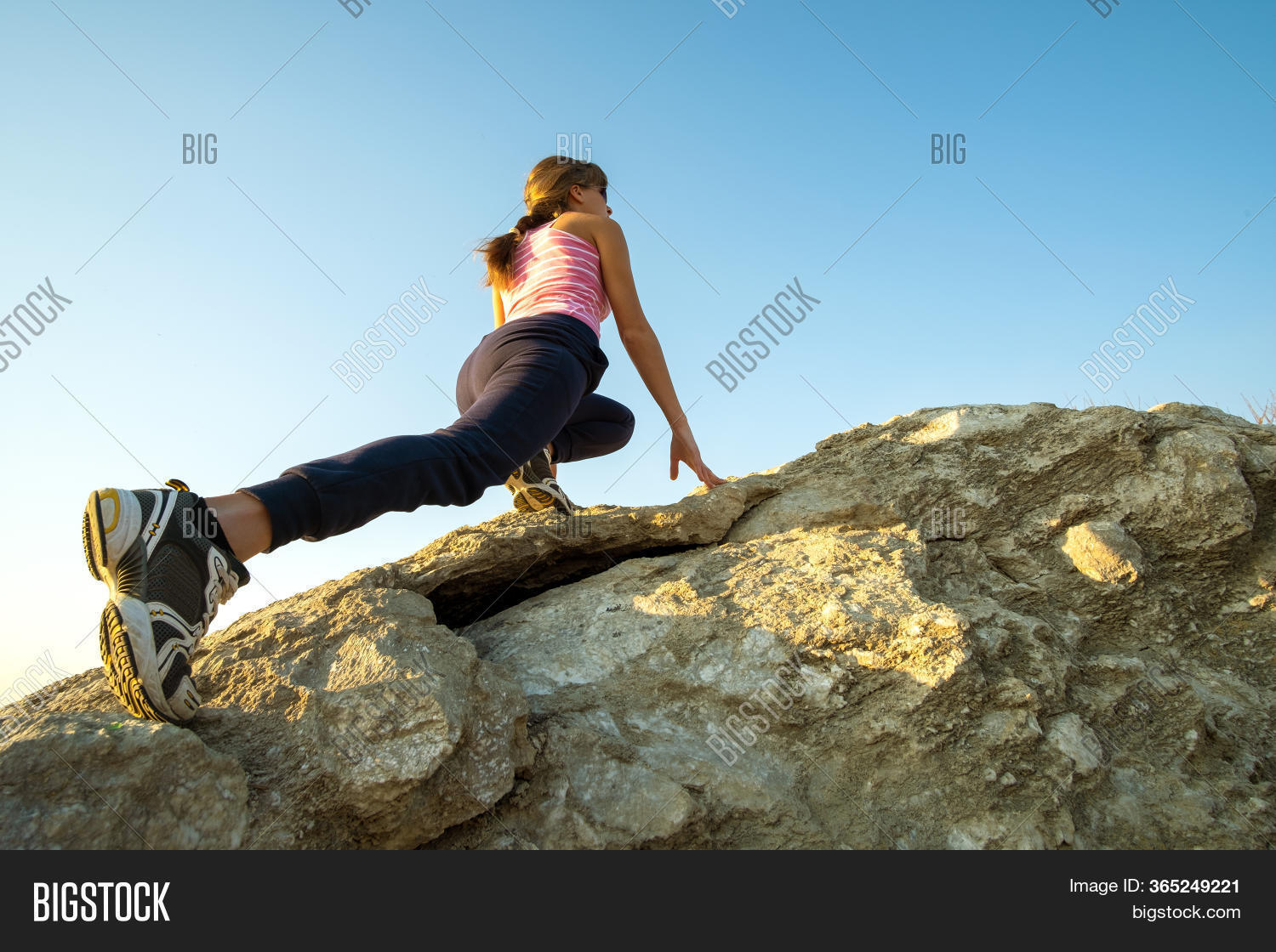 Woman Hiker Climbing Image & Photo (Free Trial) | Bigstock