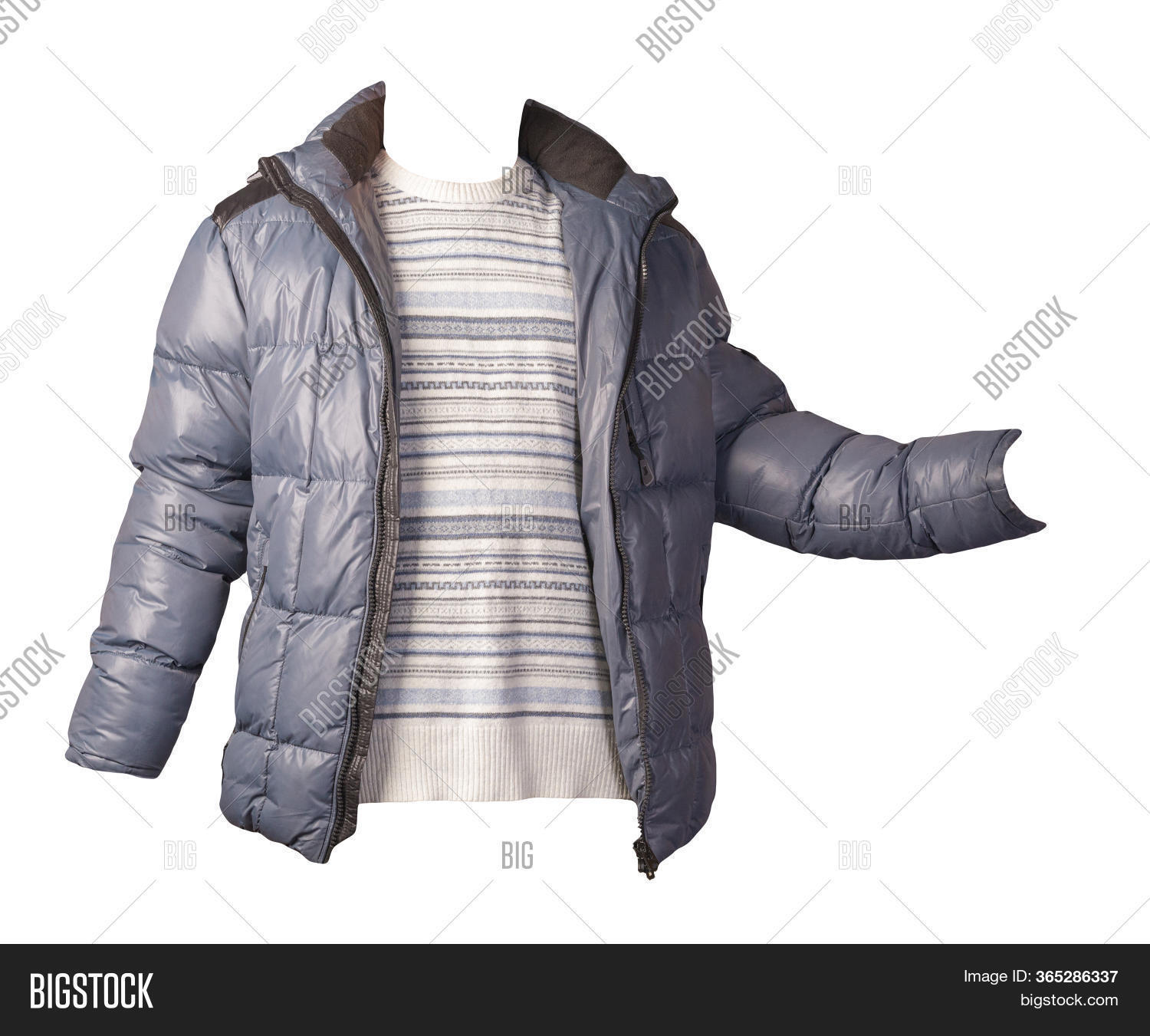 Blue Jacket White Gray Image & Photo (Free Trial) | Bigstock