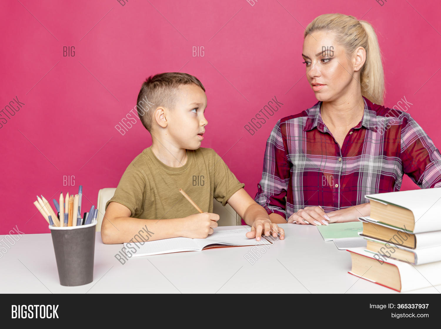 Tutor Child Doing Image & Photo (Free Trial) | Bigstock