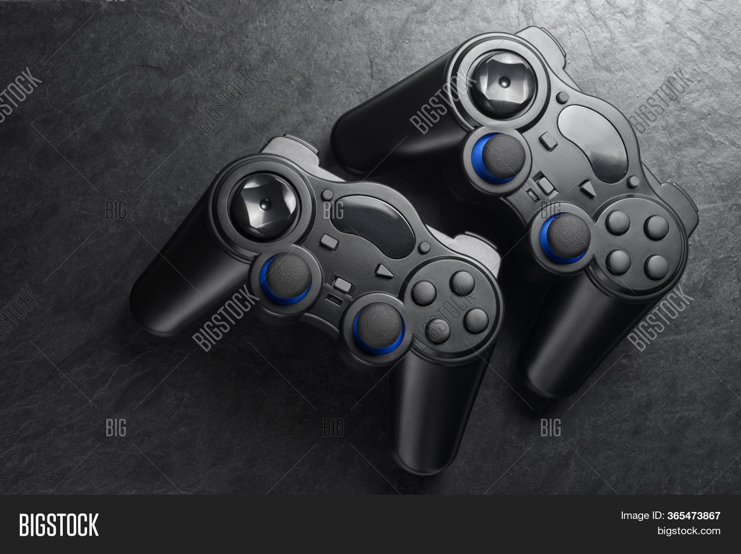 Gamepads. Two Black Image & Photo (Free Trial) | Bigstock