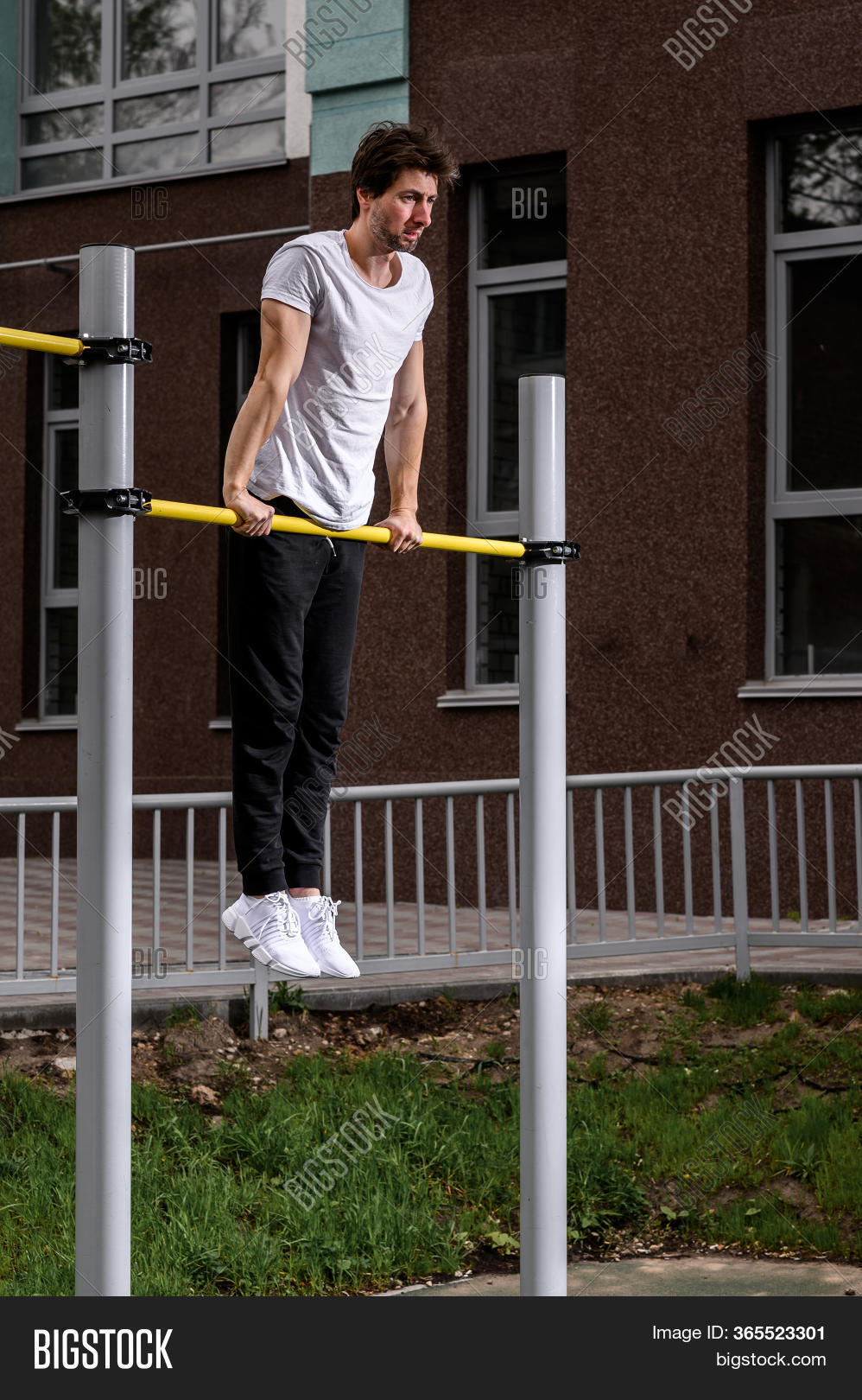 Man Doing Pull Ups On Image & Photo (Free Trial) | Bigstock