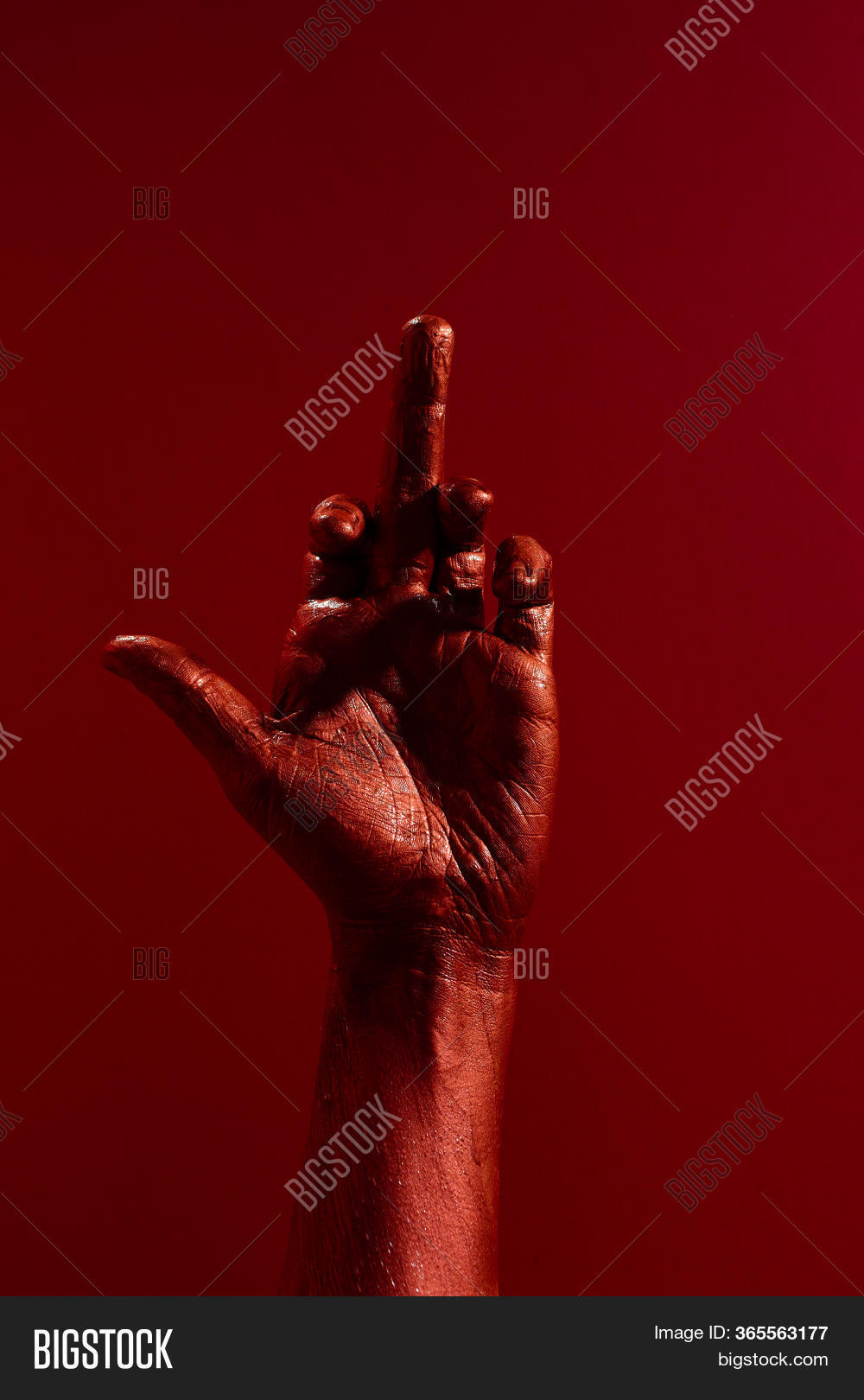 Red Painted Hand Image & Photo (Free Trial) | Bigstock