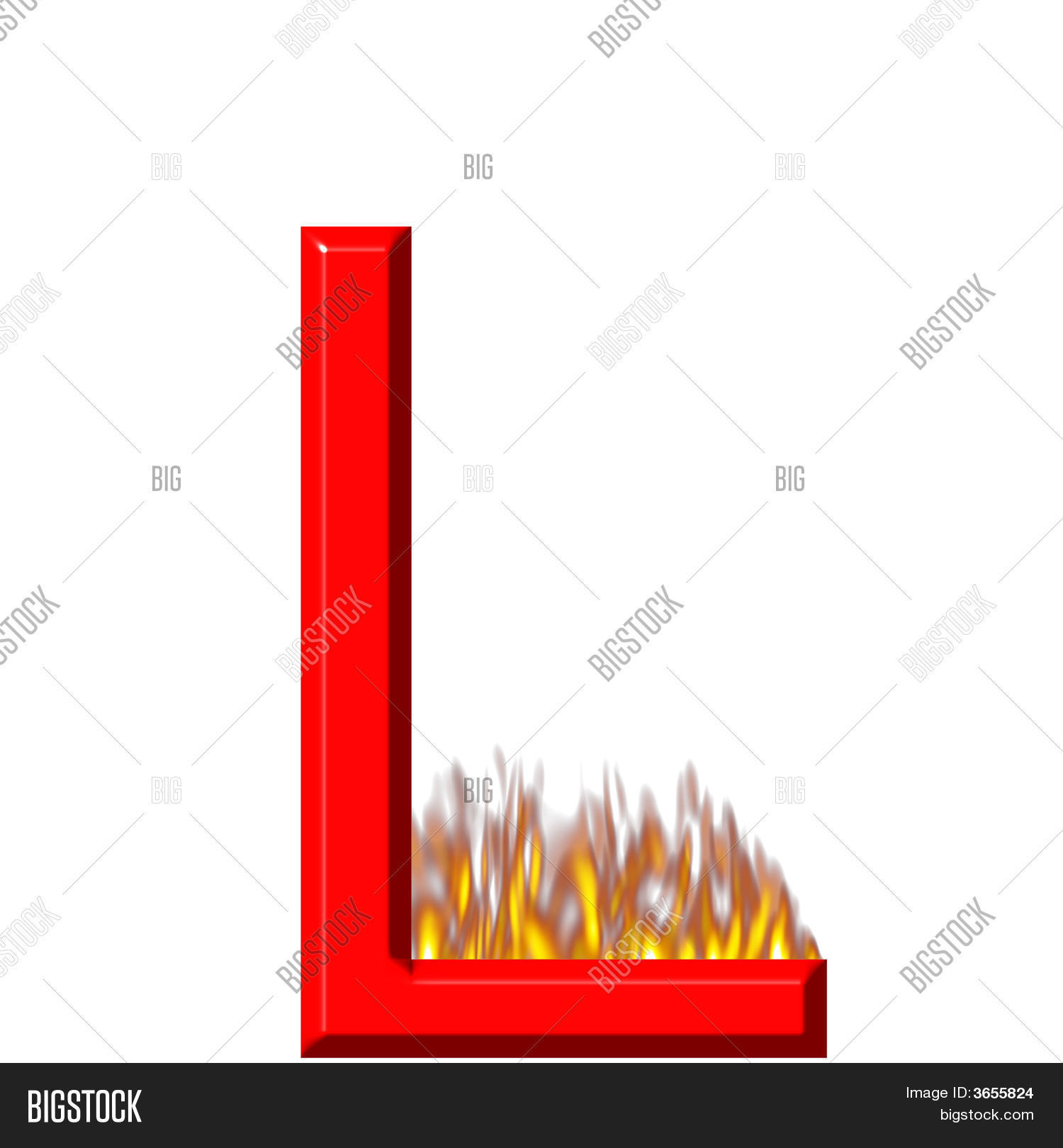 3D Letter L On Fire Image & Photo (Free Trial) | Bigstock