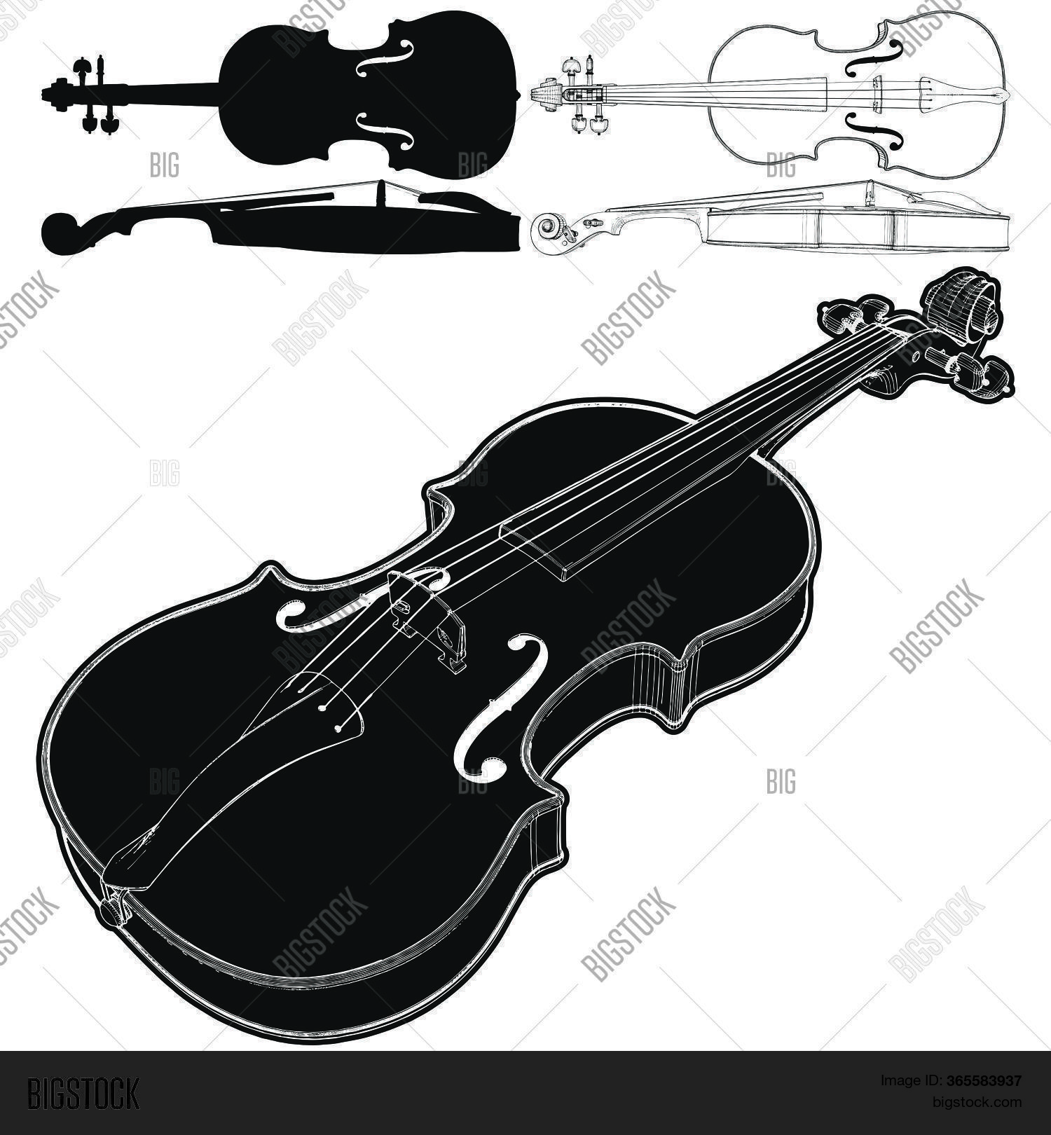 Violin Vector 01.eps Vector & Photo (Free Trial) | Bigstock