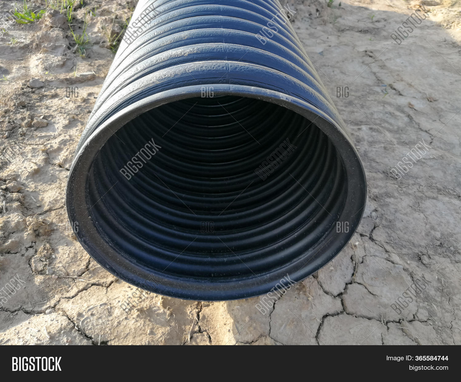 Black Corrugated Pipe Image & Photo (Free Trial) | Bigstock